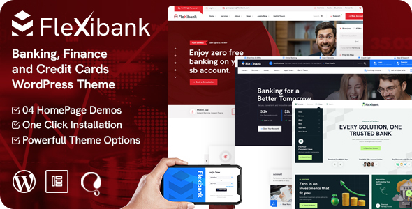 FlexiBank – Banking and Finance WordPress Theme | ThemeMag